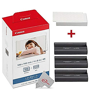 Canon KP-108IN Color ahPJNL Ink and 4 x 6 Paper Set, 108 Count (Pack of 3)