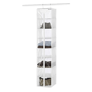 Whitmor Crystal Clear Hanging Sweater Bag - White