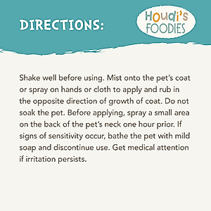 Houdi's Foodies Herbal Flea & Tick Pet Spray by North American Herb & Spice - Lemongrass Scent - 4 fl oz - Kills & Repels Fleas, Ticks + Mosquitoes - DEET-Free, Plant-Based Formula