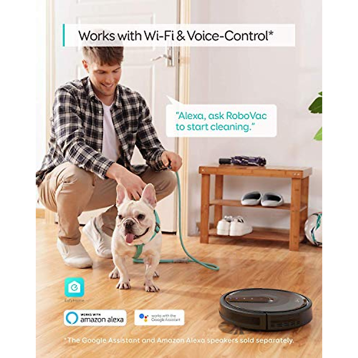 eufy [BoostIQ] RoboVac 35C, Robot Vacuum Cleaner, Wi-Fi, Upgraded, Super-Thin, 1500Pa Strong Suction, Touch-Control Panel, 6ft Boundary Strips, Quiet, Self-Charging, Cleans Hard Floors(Renewed)