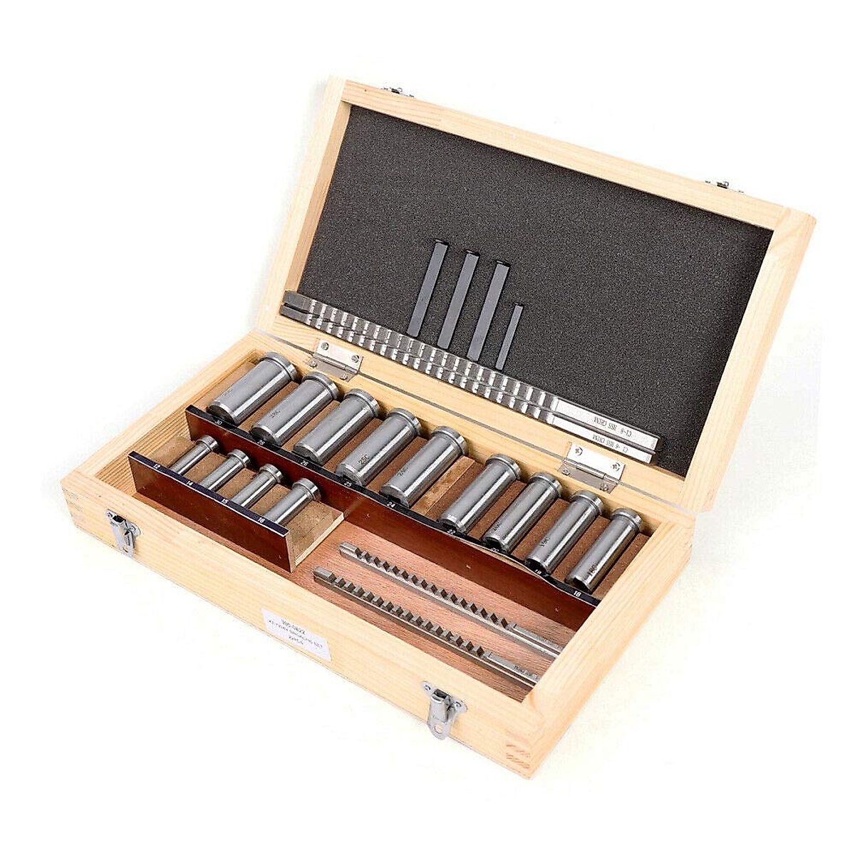 TFCFL 22pcs Keyway Broach Kit Metric Size Metalworking Tool Lathe Collared Bushing Shim Set Metric Size Metalworking Tool Set 12-30 HSS for CNC Router