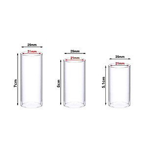 3 Pcs Glass Guitar Slides 51MM 60MM 70MM Finger Slides for Electric & Acoustic Guitar Bass