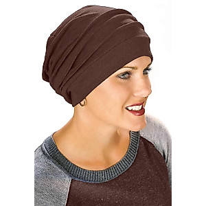 Slouchy Snood Hat - The Original 100% Cotton Slouchy Beanie - Black