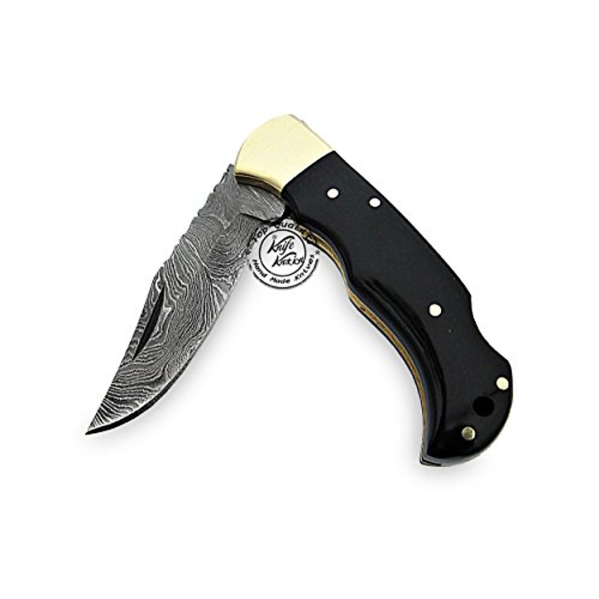 Buffalo Horn 6.5'' 100% Handmade Damascus Steel Folding Pocket Knife 100% Prime Quality