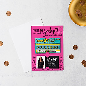 Set of "I've Hit the Jackpot Having You as a Client" St. Patrick's Day Lotto Mailer | Envelopes Included | SP1-M002