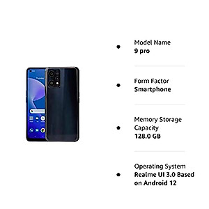 Realme 9 Pro 5G + 4G LTE GSM 128GB + 8GB 6.6" 64MP Triple Camera Unlocked Latin Europe Dual Sim (NOT Verizon/Boost/Cricket/Metro/AT&T/Tmobile) + Fast Car Charger Bundle (Midnight Black)