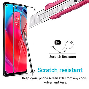 [2+2 Pack] for Motorola Moto G Stylus 5G Screen Protector and Camera Lens Protector,9H Hardness Tempered Glass Film,with 2.5D Edge Protection,HD Clear [Anti-Scratch] [Bubble Free] Easy Installation