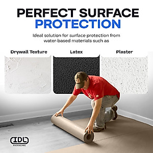 Brown Rosin Masking Paper 36" x 166' – 66 lb Thickness Floor Covering for Painting – Masking Paper for Painting and Construction – Painters Paper for Painting and Surface Protection by IDL Packaging