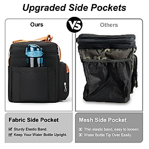 HSHPX Insulated Lunch Box Lunch Cooler Bag for Men: Expandable Large Lunchbox for Picnic Work Office Outdoor - Reusable Double Deck Lunch Tote for Adults Black Brown 15L