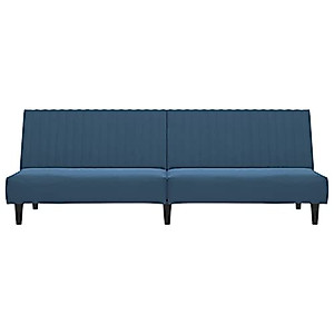 loibinfen 2-Seater Modern Sofa Bed Blue Velvet, 78.7"x39.4"x12.6" (Style B)