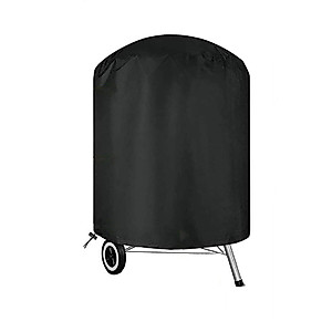 HIPIHOM Fire Pit Cover 210D Polyester Waterproof Dustproof Windproof Outdoor Fireplace Cover with Drawstring Closure 28 Inch