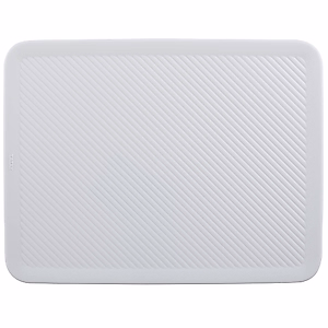 Superio Ribbed Collection Lid for Decorative Plastic Open Home Storage Bins Organizer Baskets, Large White Smoke - for Organizing Closet Shelves Drawer Shelf 15/22 Liter