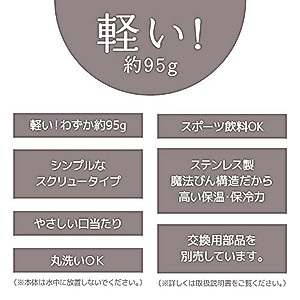 Thermos JOJ-150 MNT Water Bottle, Vacuum Insulated Pocket Mug, 5.1 fl oz (150 ml), Mint