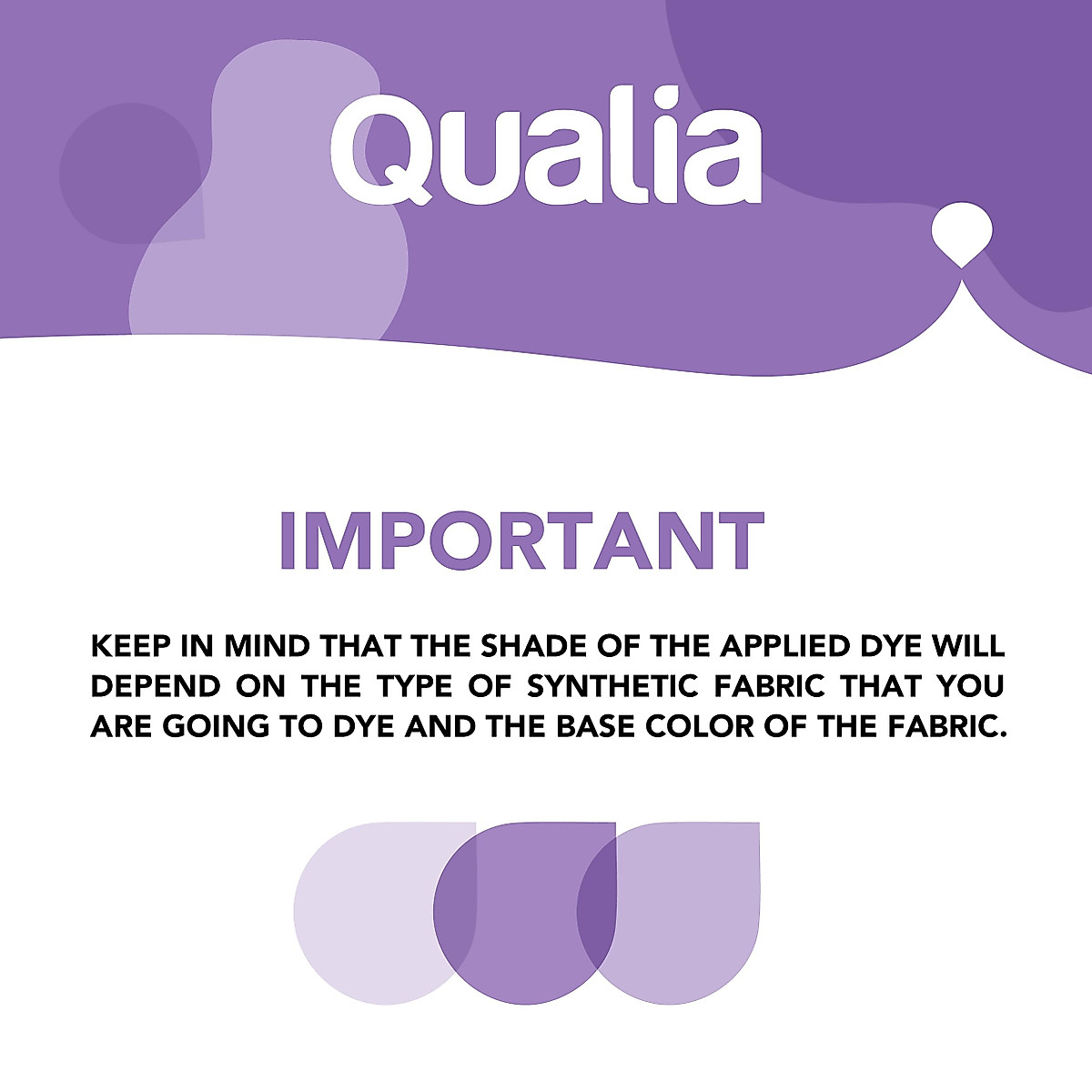 Qualia Synthetic Fabric Dye, Easy to Use, Perfect for Synthetic Fabrics: Polyester, Spandex, Nylon, and More, Ultra-Concentrated Colors for Vibrant Results, Violet, 1 Pack
