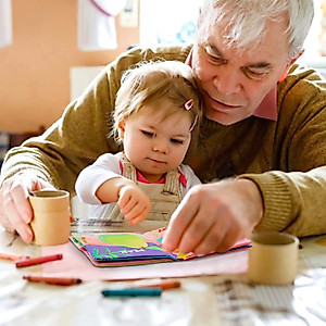 8 Pcs Baby Bath Books, Nontoxic Fabric Soft Baby Cloth Books, Early Education Toys, Waterproof Baby Books for Toddler Infants, Kids Bath Toys Baby Shower Gift