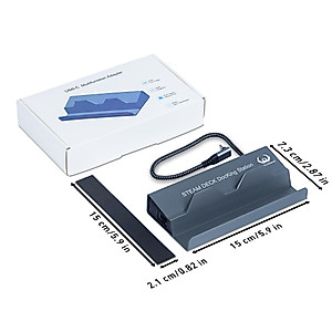ROG Ally Dock Station 6-in-1 Docking Station for Steam Deck,Steam Deck Dock with HDMI2.0 4K@60Hz,3 USB-A 3.0, Gigabit Ethernet,100W PD Charging, USB C Hub Multiport Adapte