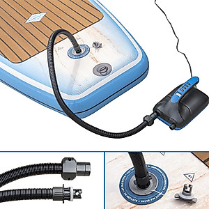 Rokia R Intelligent SUP Air Pump Digital Electric 12V DC 0-20 PSI Set Pressure Inflation and Deflation Function High-Speed Inflation Device for Paddle Board