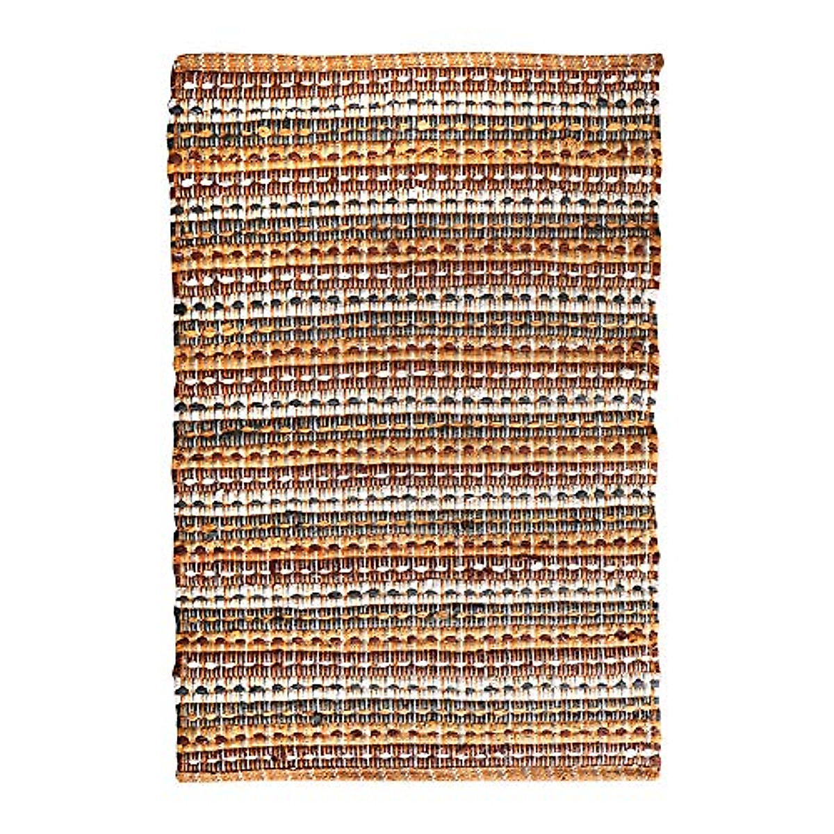 Cotton Chindi Bath Rug 24x36-100% Cotton Soft Absorbent and Machine Washable Shower Bath Rug -Mustard Combo,Bathroom Bath Rugs Set, Cotton Bath Mat,Cotton Bath Rugs, Entryway Rugs,2x3' Rug