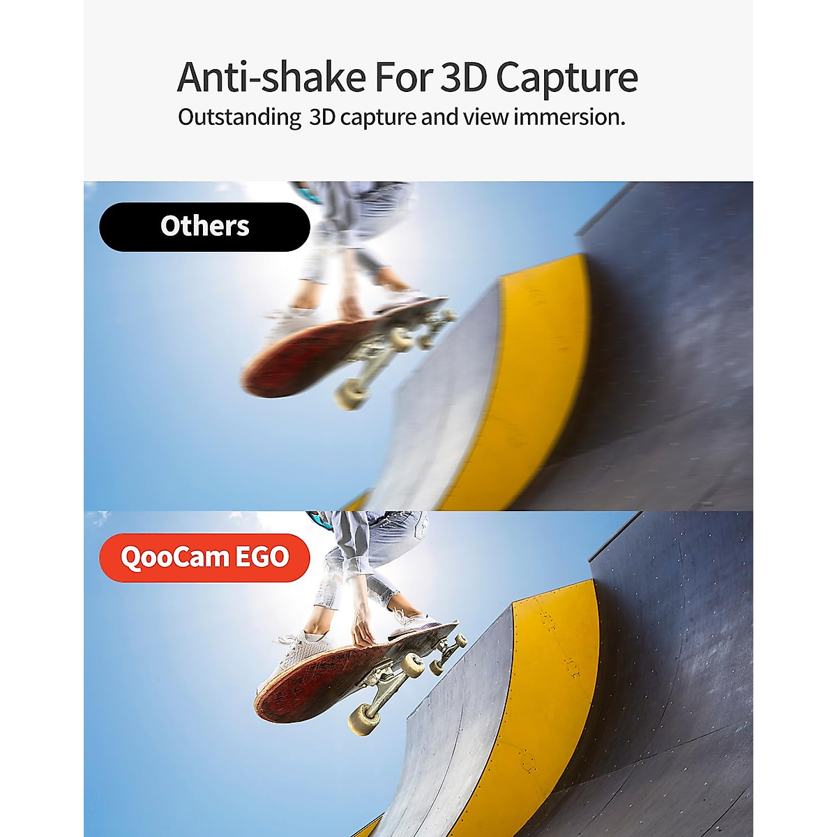 KanDao QooCam EGO 3D Camera - Viewer-Integrated 3D VR Camera, 24MP/8K Photos/4K 60FPS Videos Stereoscopic 3D Instant Display Camera, Compatible on VR Headsets/AR Glasses/Projectors, Black Standalone