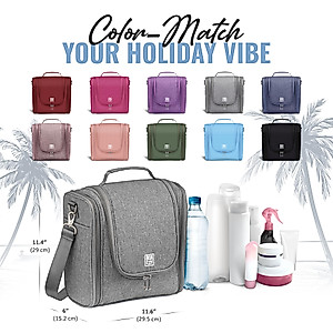 BOACAY Extra Large Hanging Travel Toiletry Bag for Women and Men, Makeup Bag, Bathroom & Shower Organizer Kit for Accessories, Cosmetics, Essentials