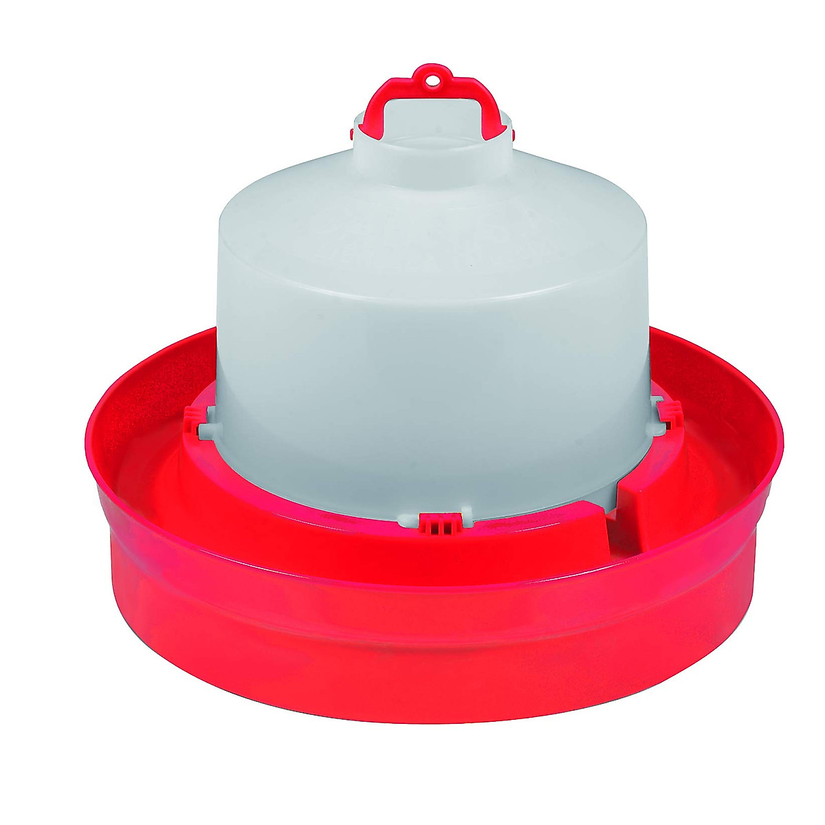 Little Giant® Deep Base Poultry Waterer | Chicken Waterer | Heavy Duty Plastic Water Container for Birds & Chicken | Rubber Stopper for No Leaks | 1 Gallon