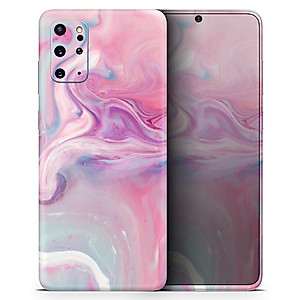 DesignSkinz Marbleized Color Paradise V2 Protective Vinyl Decal Wrap Skin Cover Compatible with The Samsung Galaxy S20 (Screen Trim & Back Glass Skin)