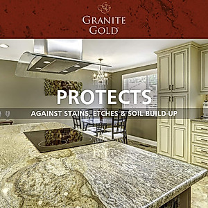 Granite Gold Water-Based Sealer Spray Protection for Granite, Marble, Travertine, Natural Stone Countertops, 24 Fluid Ounces, 1-Pack