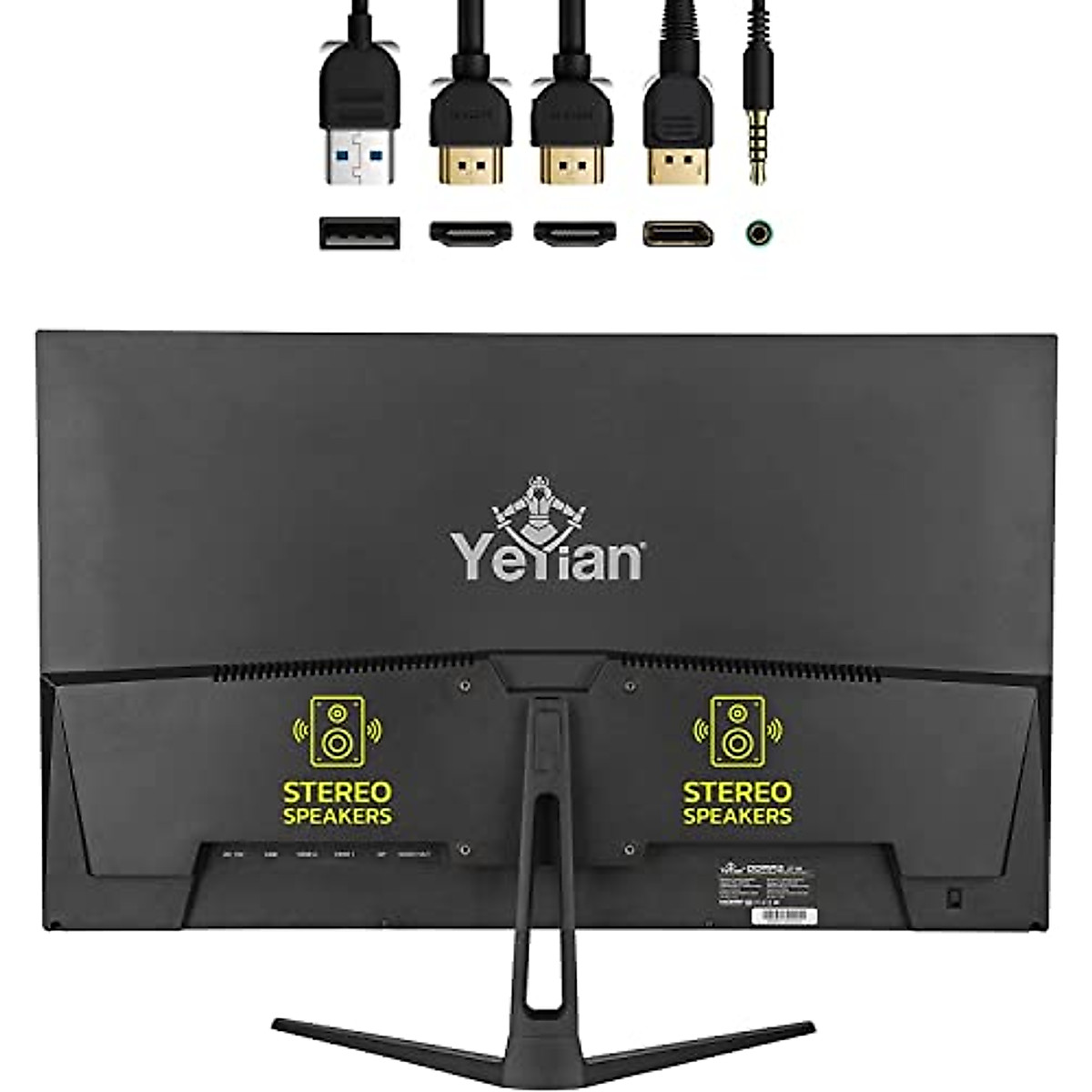 YEYIAN ODRAZ 27 inch IPS Panel HDR 4K UHD Slim Bezel PC Gaming Monitor 3840x2160, 1 Billion Colors, 99% sRGB, 300cd/m2, 1000:1, 60Hz 5ms, 16:9, 178°, G-Sync, FreeSync, DP/HDMI/USB, Speakers, VESA