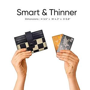 VLYRN Women's Slim Bifold *Mini* Wallet/Cardholder (Black) (8 slots total - *1 card/slot)