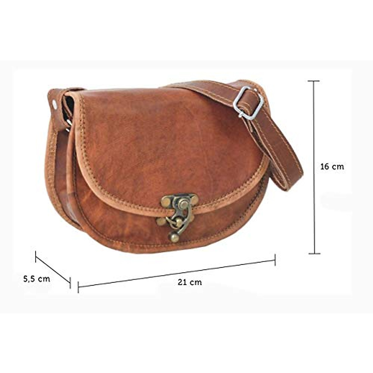 Gusti Handbags shoulder bag/satchel ladies vintage Brown leather true leather - Rosa