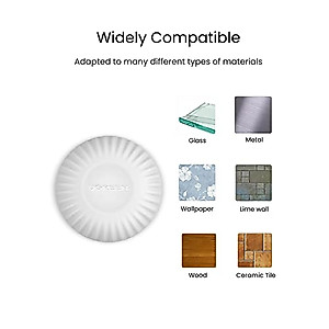 UGREEN Door Stopper Wall Protector Door Bumper Knob Shield Handle Guard Self Adhesive for Bedroom, Kitchen, Office, White 2 Pack