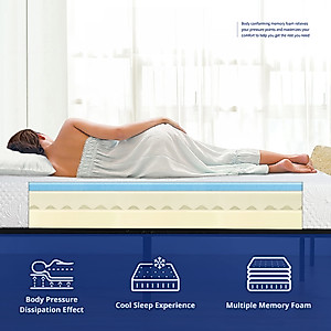 Olee Sleep 6 in Saturn Memory Foam Mattress Twin 06FM01T