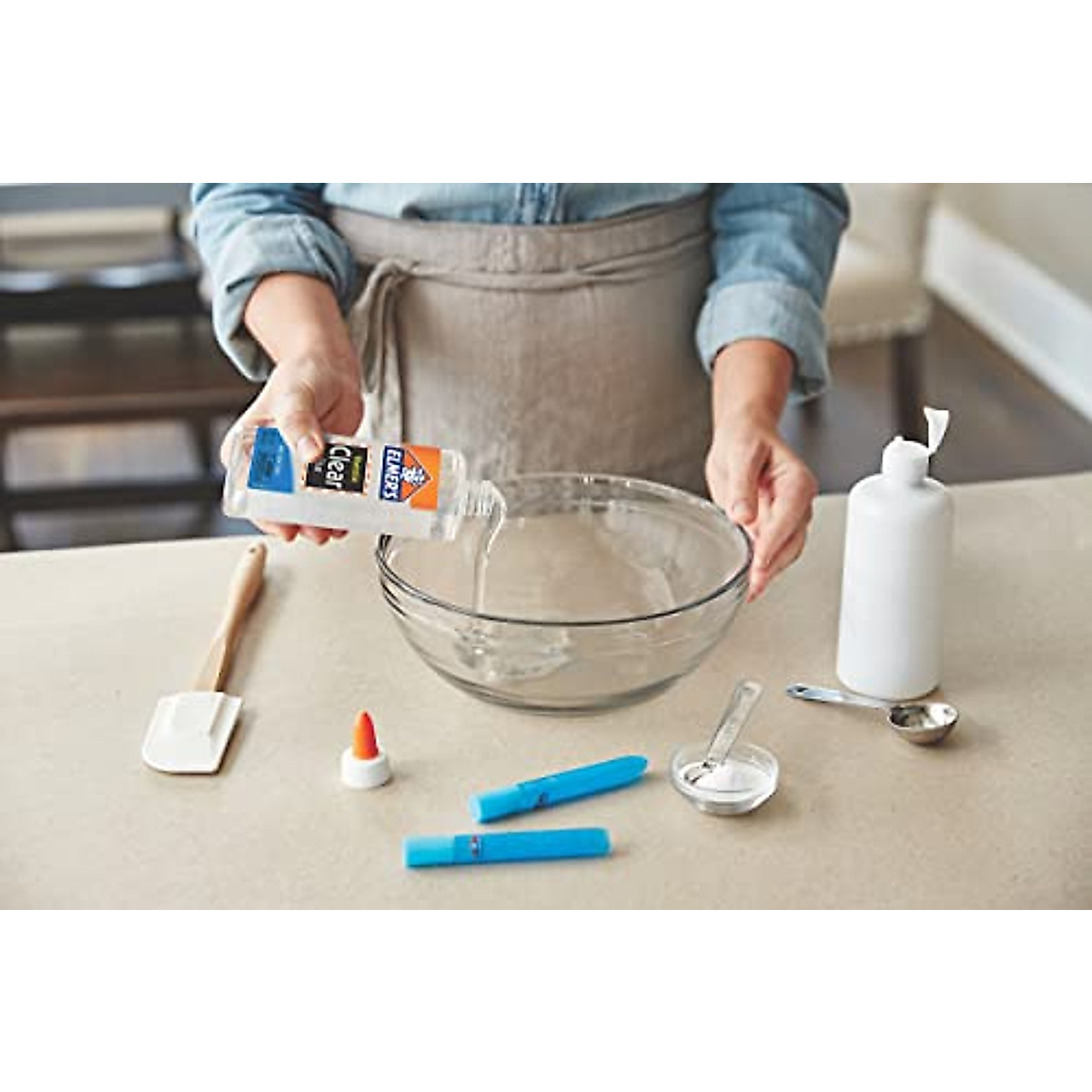 Elmer's Liquid School Glue, Clear, Washable, 32 Ounces - Great for Making Slime