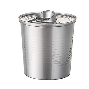 Restaurantware 4 oz Round Silver Plastic Tin Can - with Lid - 2 1/2" x 2 1/2" x 2 3/4" - 20 count box