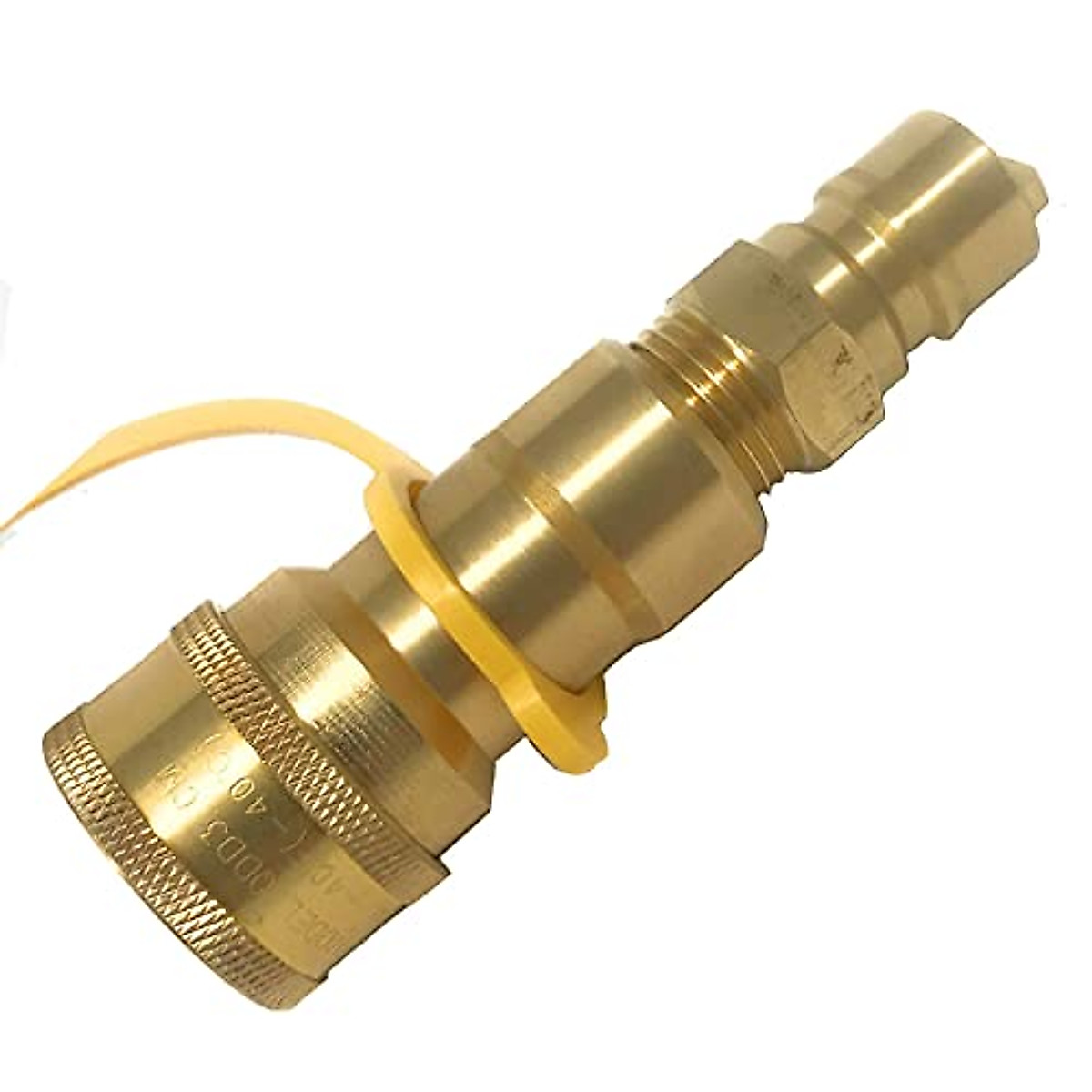 1/2" QDD LP Gas Quick Connect/Disconnect Connector & Male Insert Plug [8630 3308] Solid Brass 1/2 PSIG Pressure Input 1/2 Ins & 1/2" Male NPT x 1/2 inch Natural Gas Propane Fitting Connector