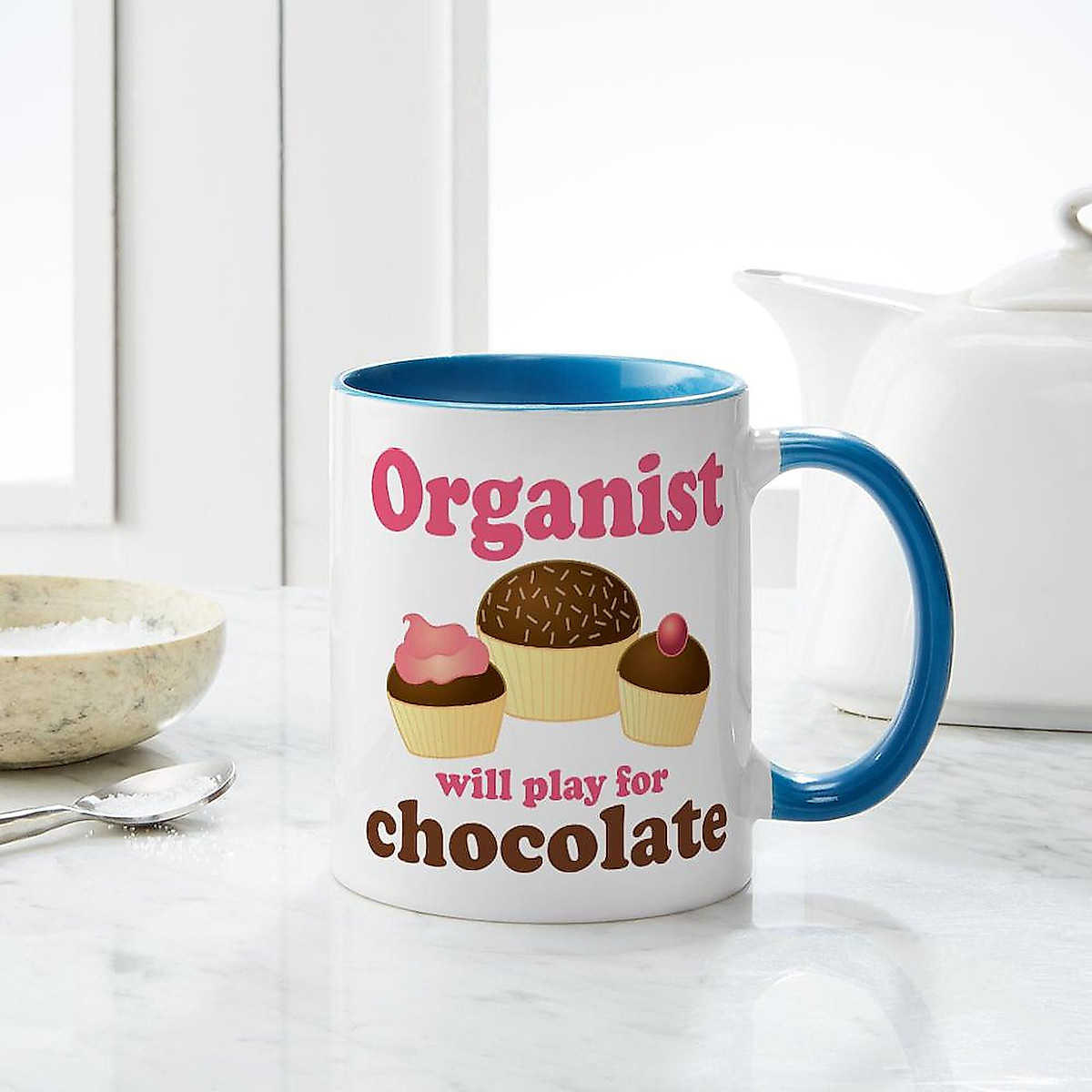 CafePress Funny Chocolate Organist Mug Ceramic Coffee Mug, Tea Cup 11 oz