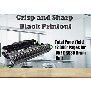 (Drum, Set of 1) 4Benefit Compatible for DR-630 Drum Unit DR630 (12,000 Pages) Used for TN-630 TN-660 DCP-L2520DW L2540DW HL-L2300D L2305W L2320D L2680W MFC-L2700DWD Laser Printer