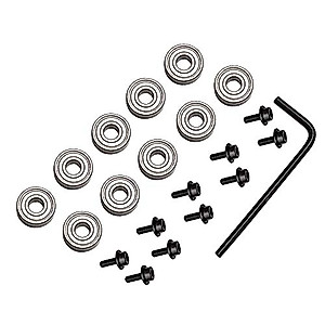 Yakamoz 10Pcs Router Bits Top Mounted Ball Bearings Guide for Router Bit Bearing Repairing Replacement Accessory Kit | Inner Dia. 3/16” & Overall Dia. 1/2”