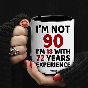 WHIDOBE 90th Birthday Gifts for Women, Men, Dad, Mom - 1934 Birthday Gifts for Women, 90 Years Old Birthday Gifts Coffee Mug for Wife, Friend, Sister, Her, Him, Brother, Colleague, Coworker, Christmas