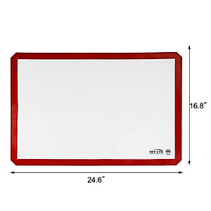 New Star Foodservice 36596 Commercial Grade Silicone Baking Mat Non-Stick Pan Liner, 17 x 25 inch (Full Size)