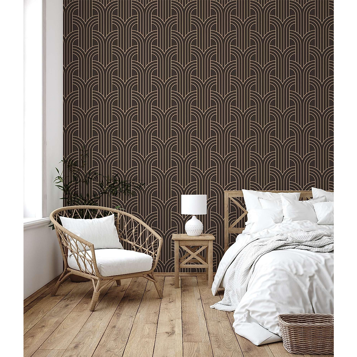 Christy Exorts Vinayl Peel and Stick Self Adhesive Removable Wallpaper, Woody Brown Durable Contact Paper Thicken Upgrade Textured Wallpaper for Living Room,Personal Space (24" x 72")