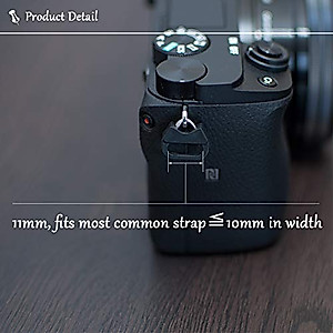 VKO Lug Ring Camera Strap Triangle Split Ring Hook Plastic Cap Compatible with All Brand D-SLR Rangefinder Mirrorless Camera W/Round Eyelet(2 Pair)