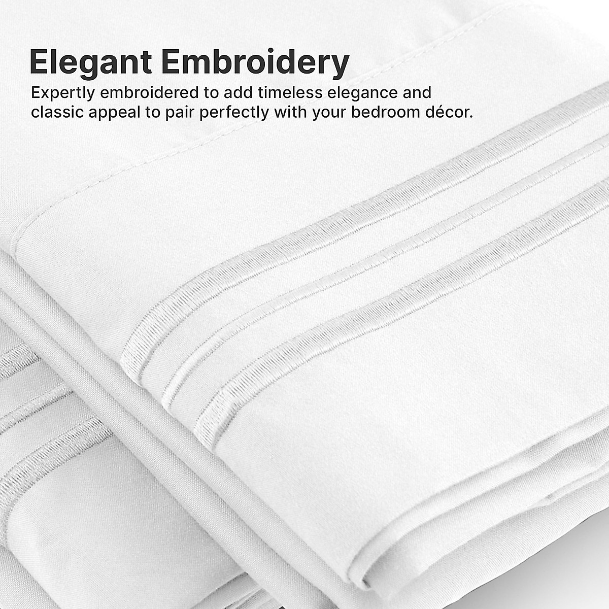 Extra Deep King Sheet Set - 6 Piece Breathable & Cooling Sheets - Hotel Luxury Bed Sheets Set - Easy & Secure Fit - Soft, Wrinkle Free & Comfy Sheets Set - White Sheet Set w/Extra Deep Pockets