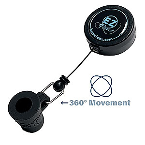 EZ PEN Retractable Pen Reel for Nurses, Teachers, Waitresses, Carpenters, Construction Workers, Contractors & Pros (Blue)