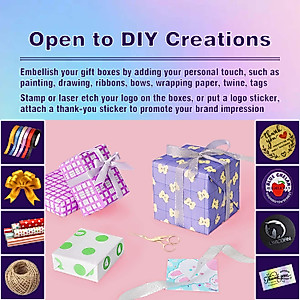 Ueznea Black Gift Wrap Boxes 5x5x5” (25 Pack) Kraft Paper Boxes for Small Business, Birthday Party Favors, Christmas Ornaments, Bridal Shower, Cupcake, Treat, Craft, Mugs, Candle Boxes