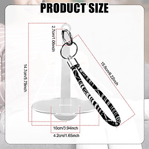 Portable Wrist Yarn Ball Holder with Wrist Strap, Acrylic Wrist Yarn Dispenser Stand & Metal Ring Mini Crochet Yarn Organizer Storage Prevents Tangling & Misalignment for Knitting Supplies