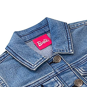 Barbie Girls Embroidered Jean Jacket Outerwear For Kids Blue 10