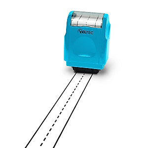 Veltec Dashed Handwriting Lines Practice Roller Stamp for Kids, Parents and Teachers (Light Blue)
