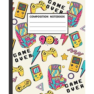 Video Game Composition Notebook: Journal And Notebook For Students, Teens, Kids, Boys And Girls | Perfect For Handwriting, Doodling, Notes And ... Book | 7.5 x 9.25 Inches | 120 Lined Pages