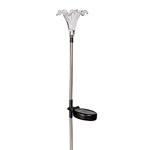 Unido Box Lily Flower Solar Garden Stake Light LED Color-Changing, Set of 2